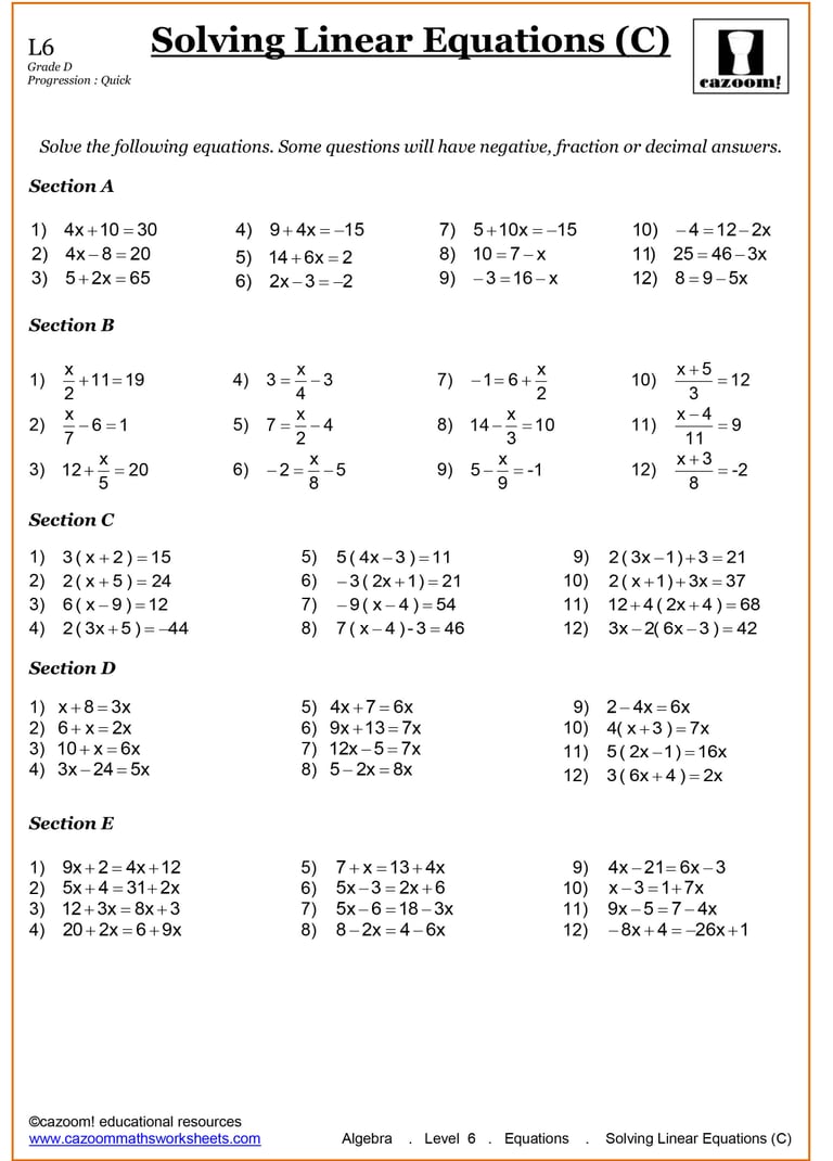 Year 9 Maths Worksheets | Printable Maths worksheets