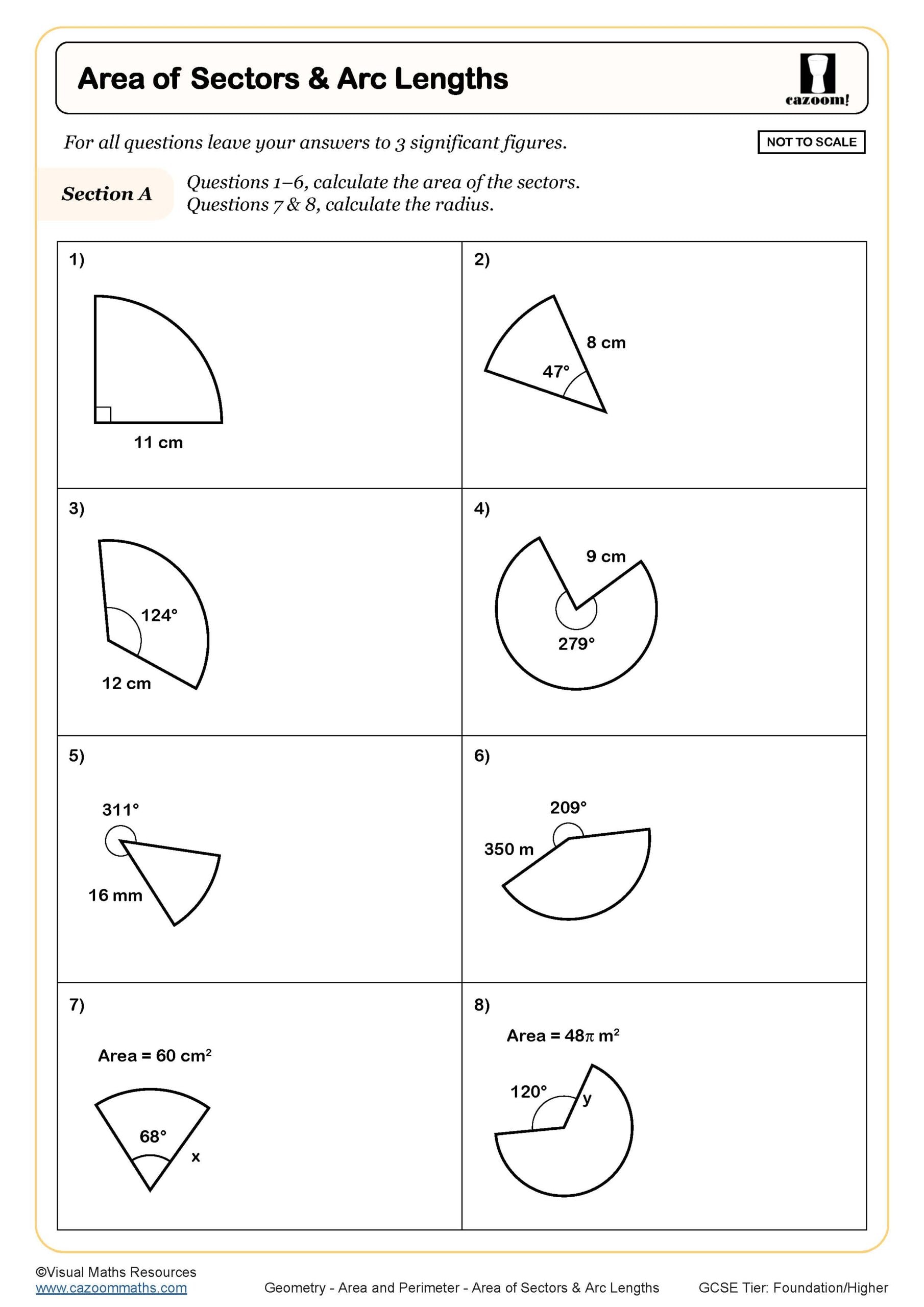 Year 10 Circles Worksheets | PDF Printable Worksheets