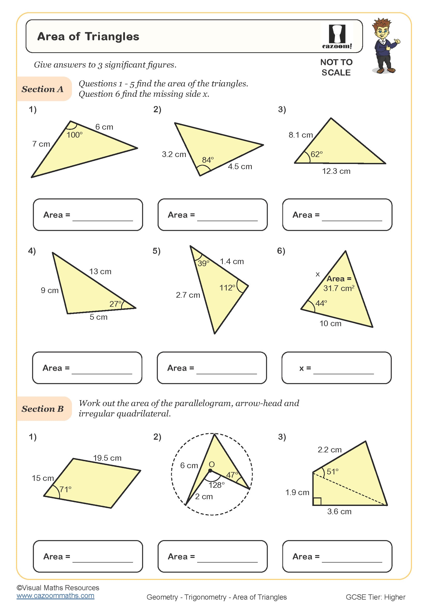 Formula Sheet for Area of 2d Shapes | FREE Teaching Resource