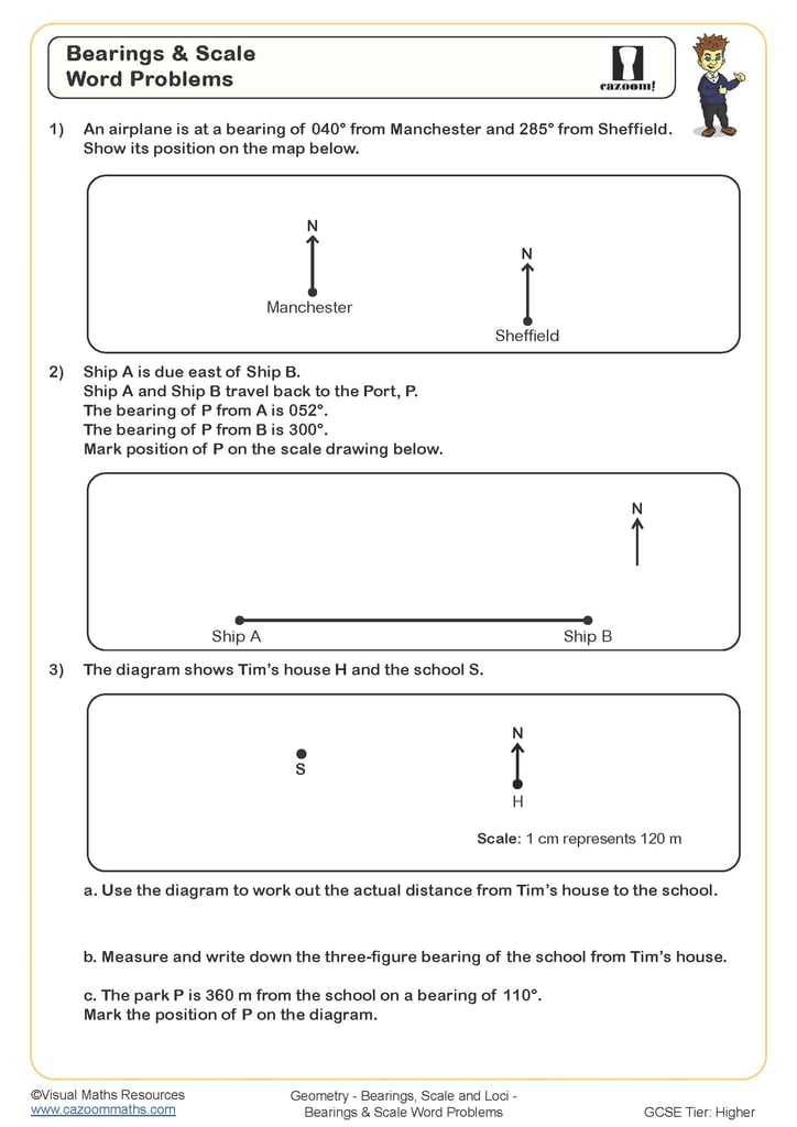 Bearings GCSE Questions | GCSE Revision Questions
