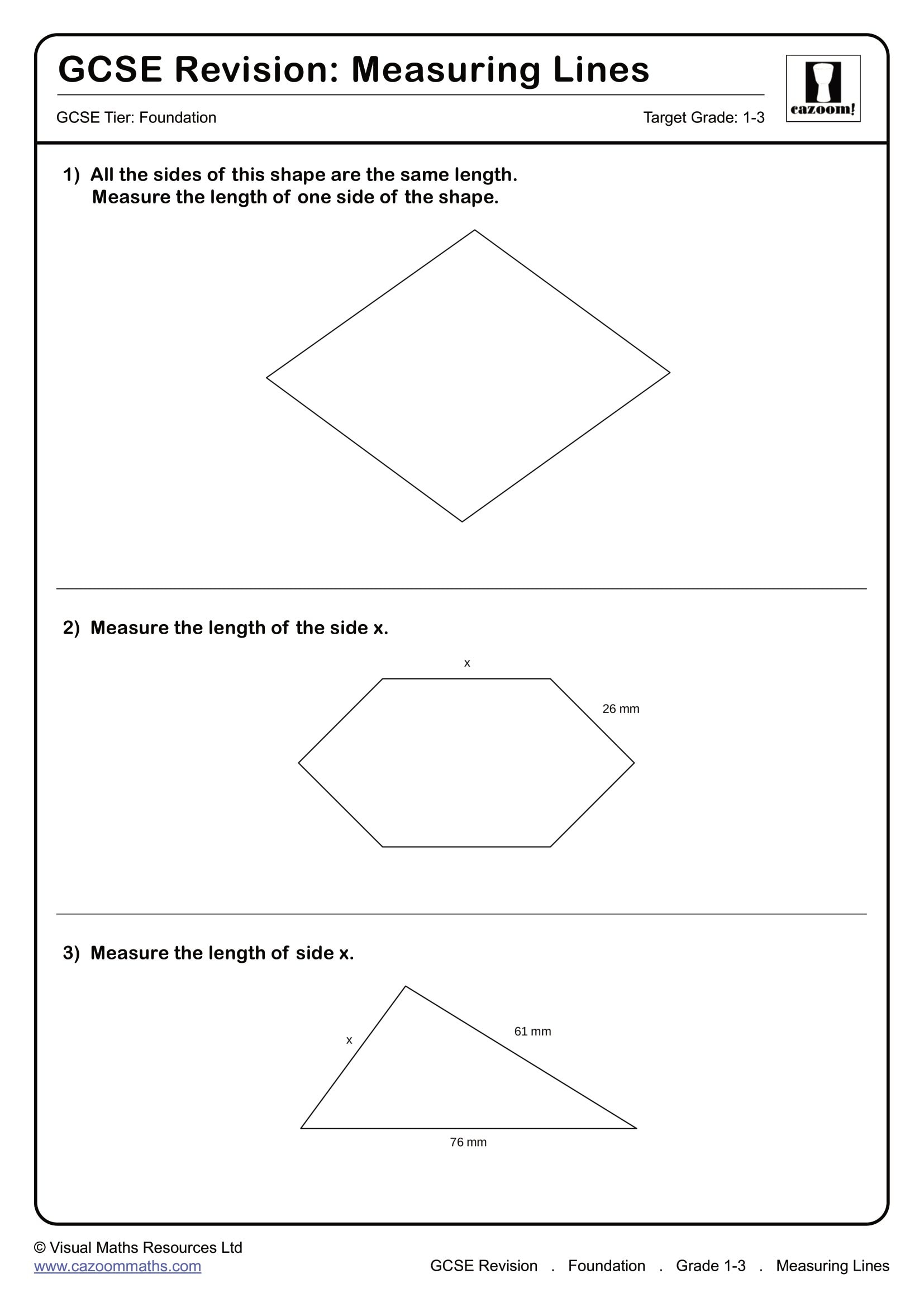 Geometry GCSE Revision Worksheets | Excellent resources for GCSE Maths ...