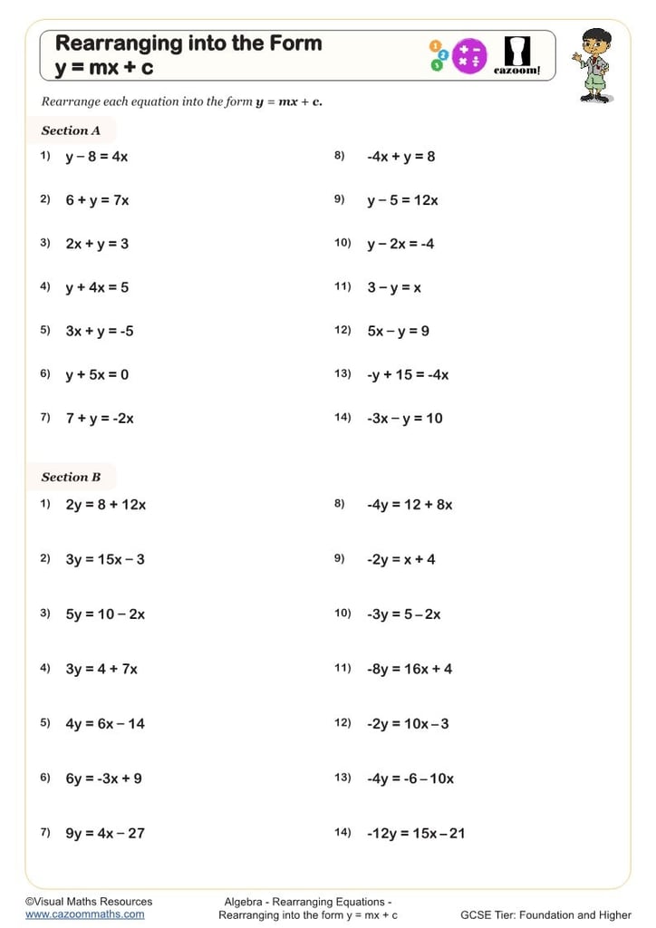 Recognising Standard Form Worksheet | Cazoom Maths Worksheets