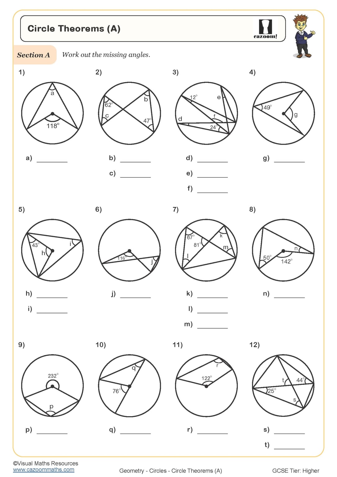 Circle Theorem Proofs Gcse Questions Gcse Revision Questions