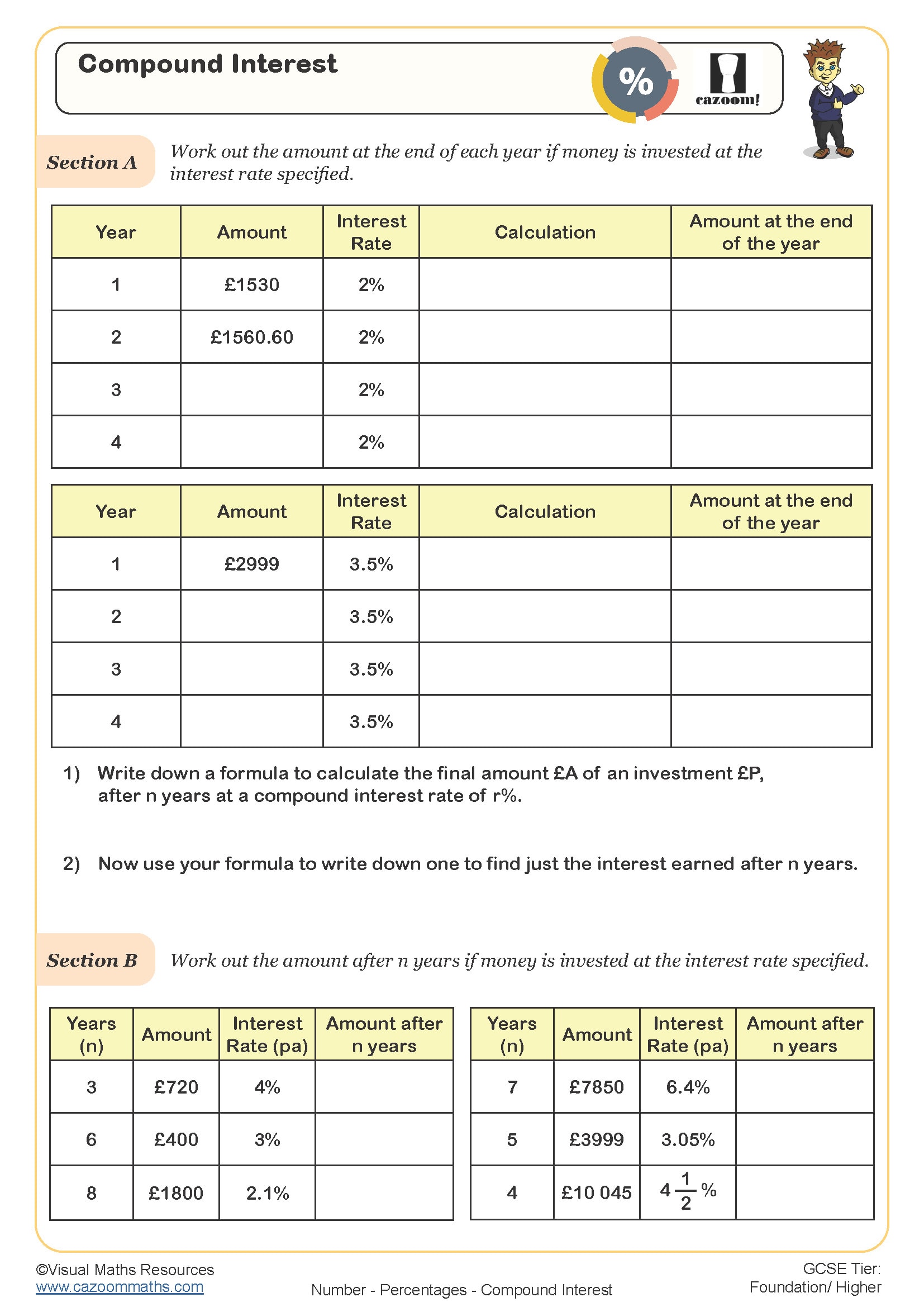 Year 9 Percentages Worksheets | PDF Printable Worksheets