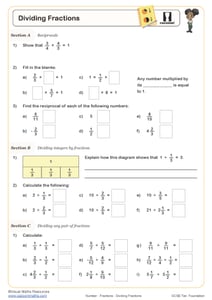 Division Facts Worksheet | Cazoom Maths Worksheets