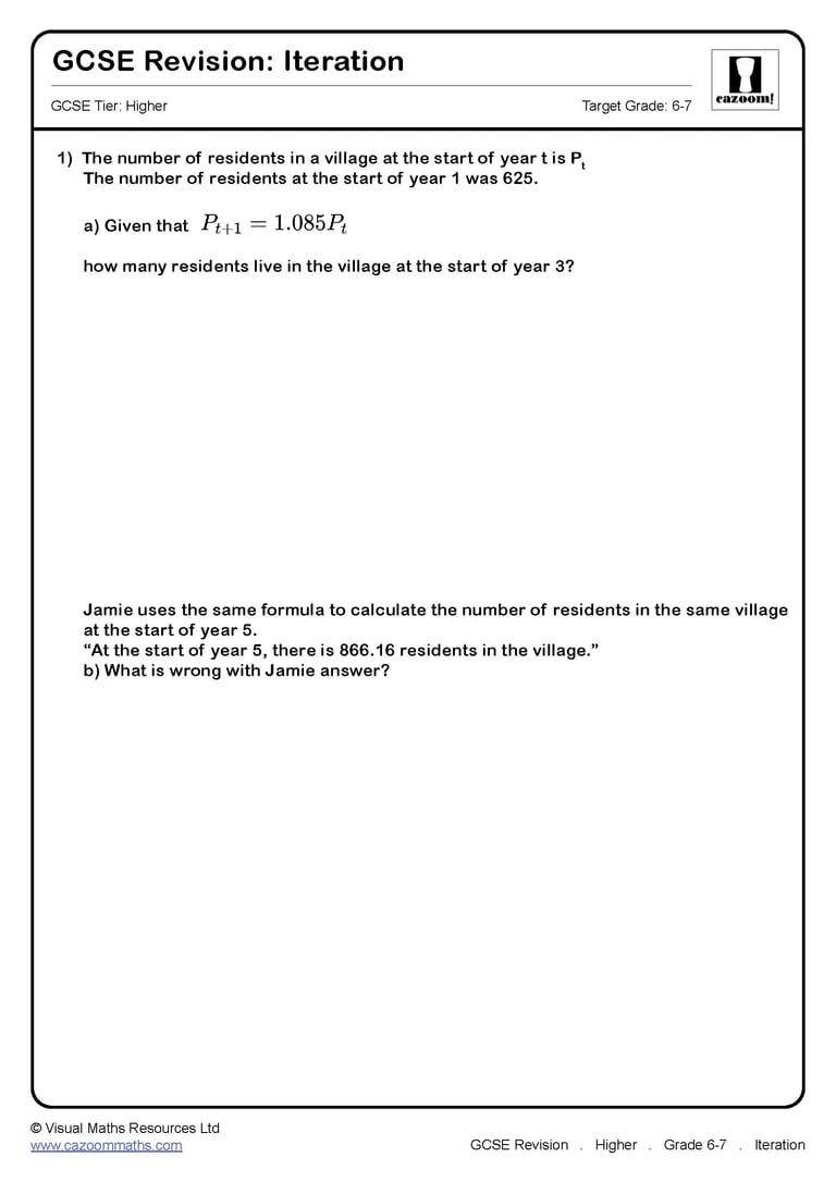 Iteration GCSE Questions | GCSE Revision Questions