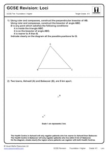 Loci GCSE Questions | GCSE Revision Questions