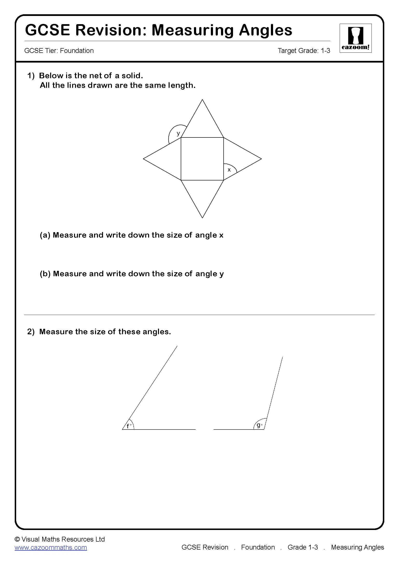 Geometry GCSE Revision Worksheets | Excellent resources for GCSE Maths ...