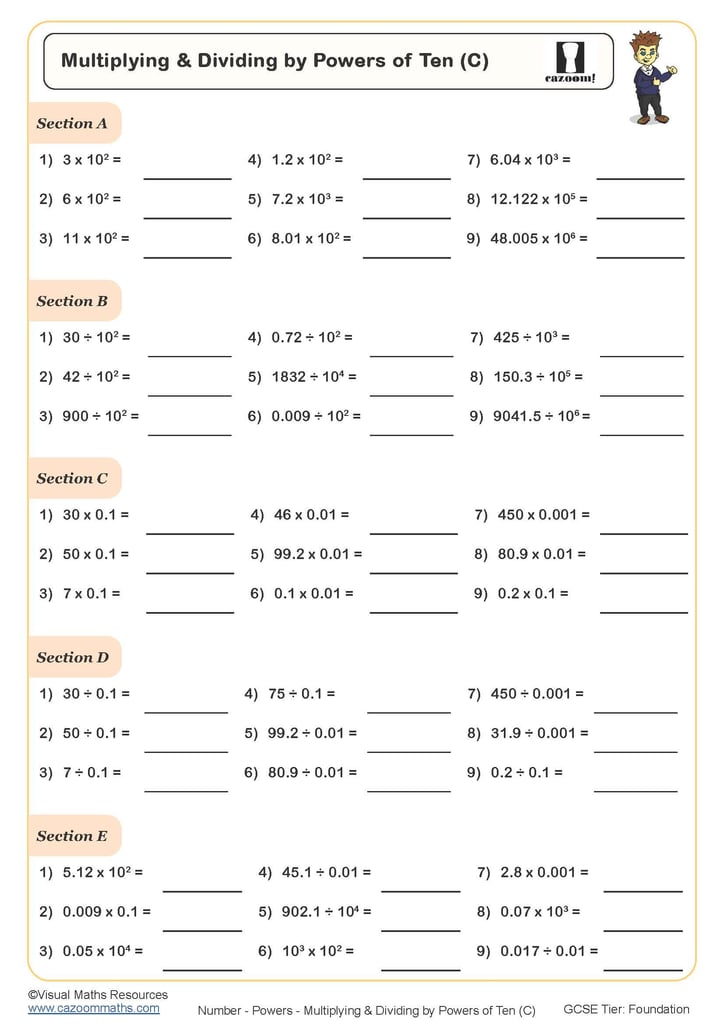Power Of I Worksheet