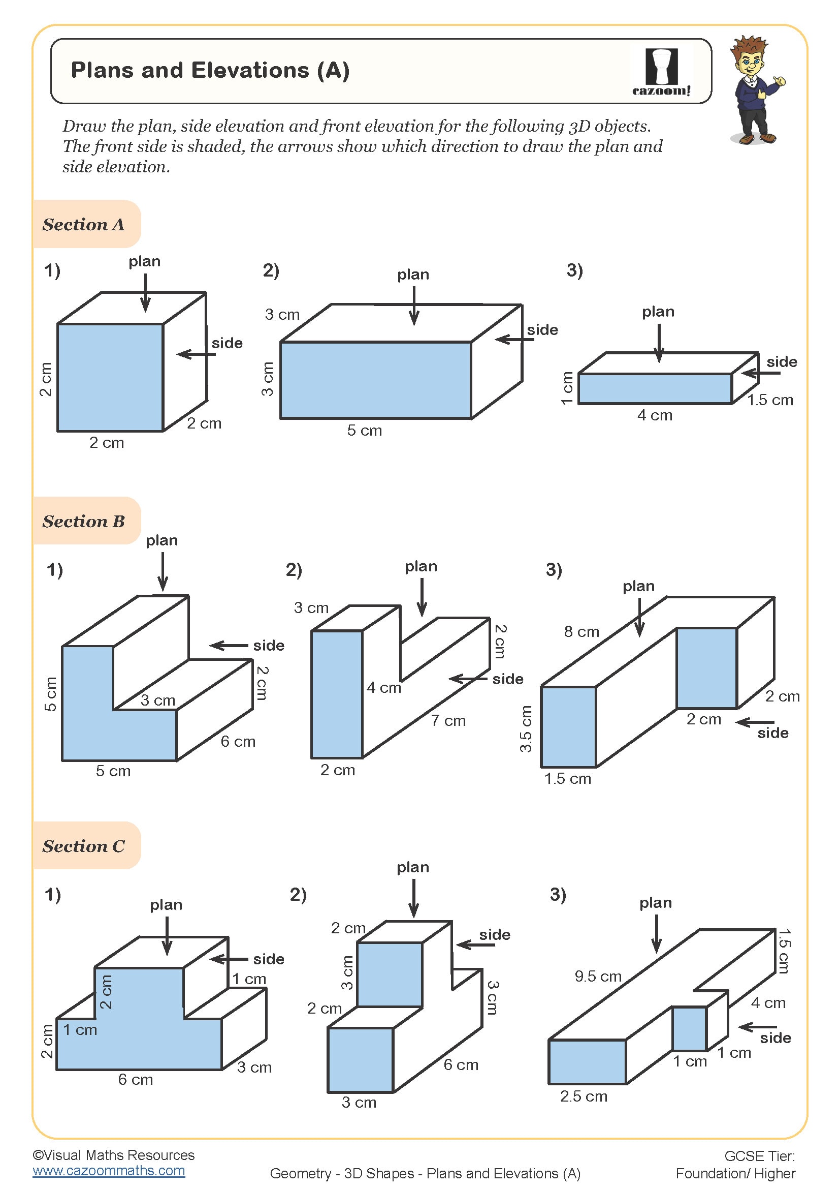 Year 9 3D Shapes Worksheets | PDF Printable Worksheets