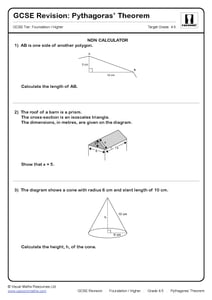 Pythagoras Word Problems Worksheet | Cazoom Maths Worksheets