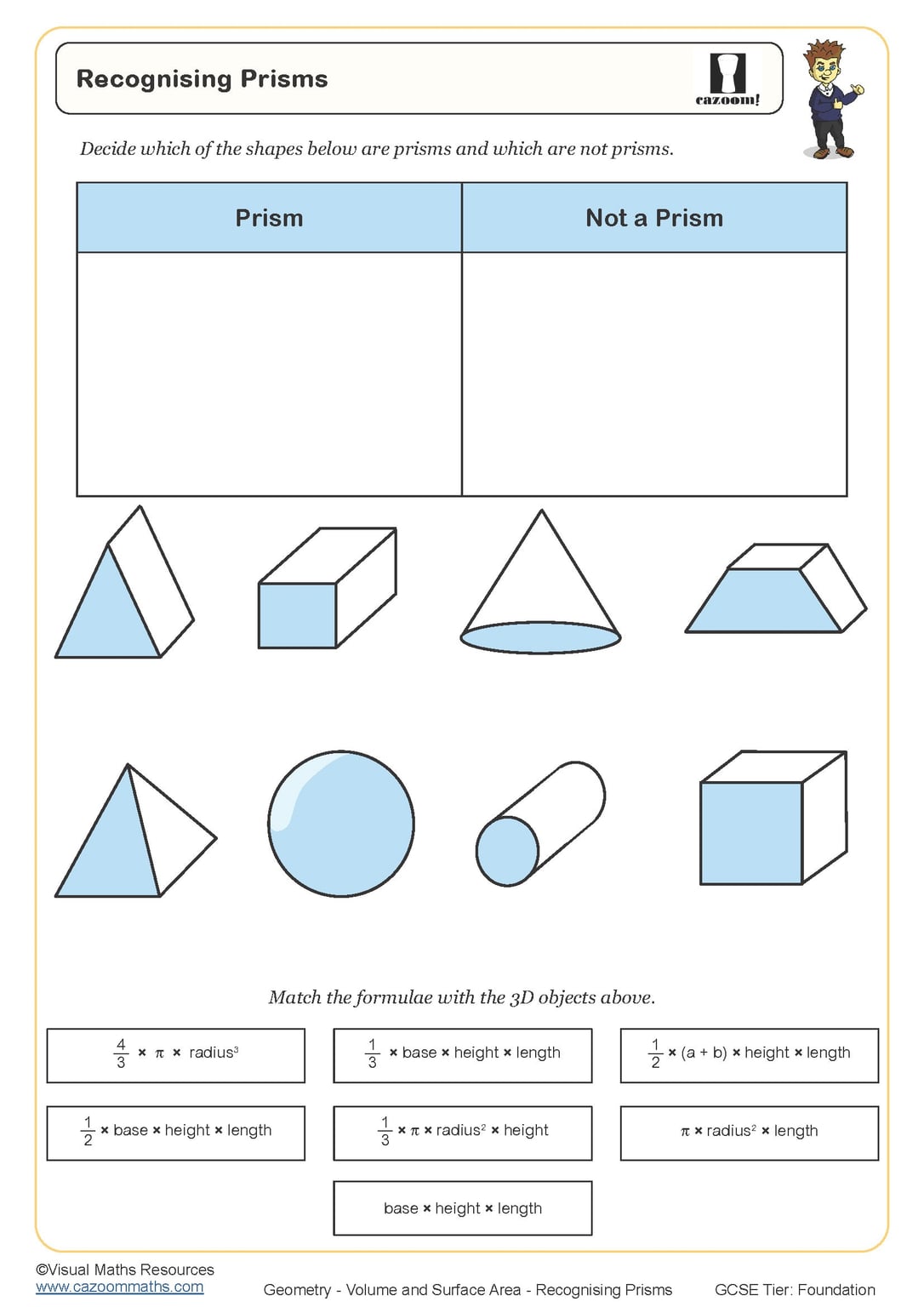 Recognising Standard Form Worksheet | Cazoom Maths Worksheets