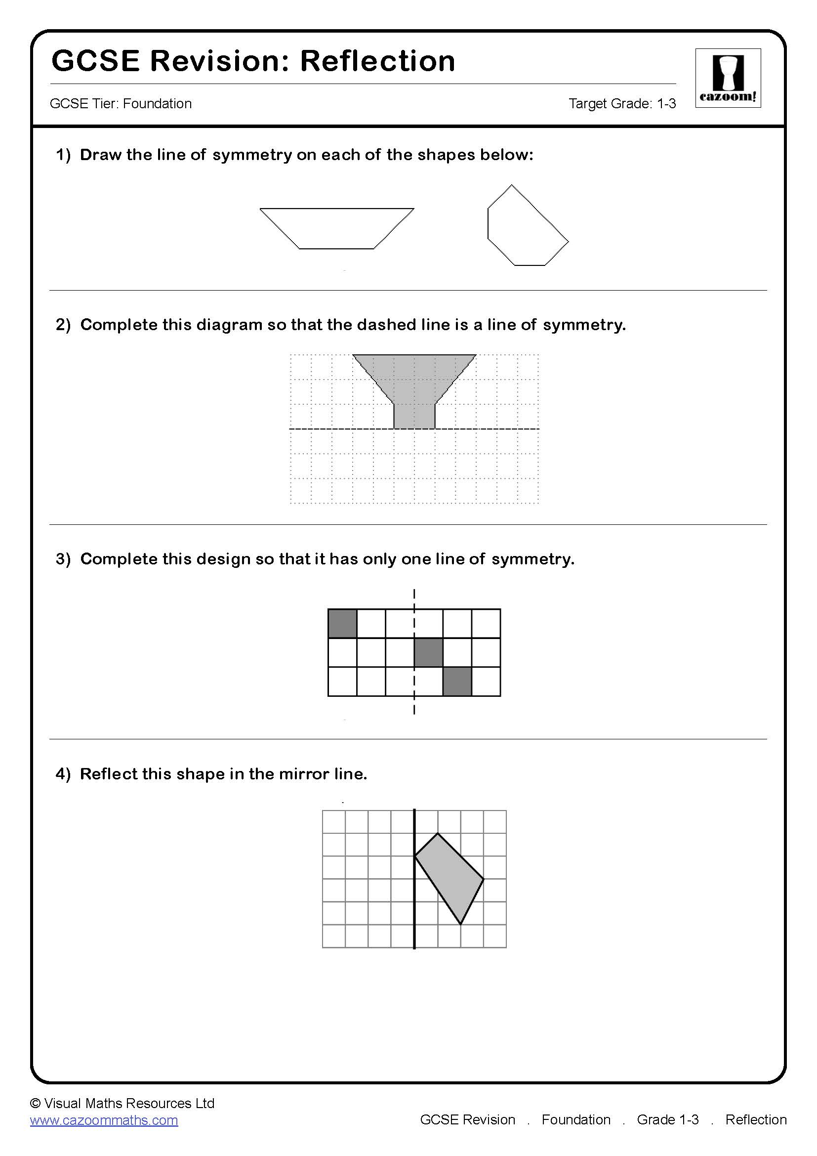 Reflection GCSE Questions | GCSE Revision Questions