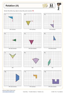 Rotation (A) Worksheet | Fun and Engaging PDF Worksheets
