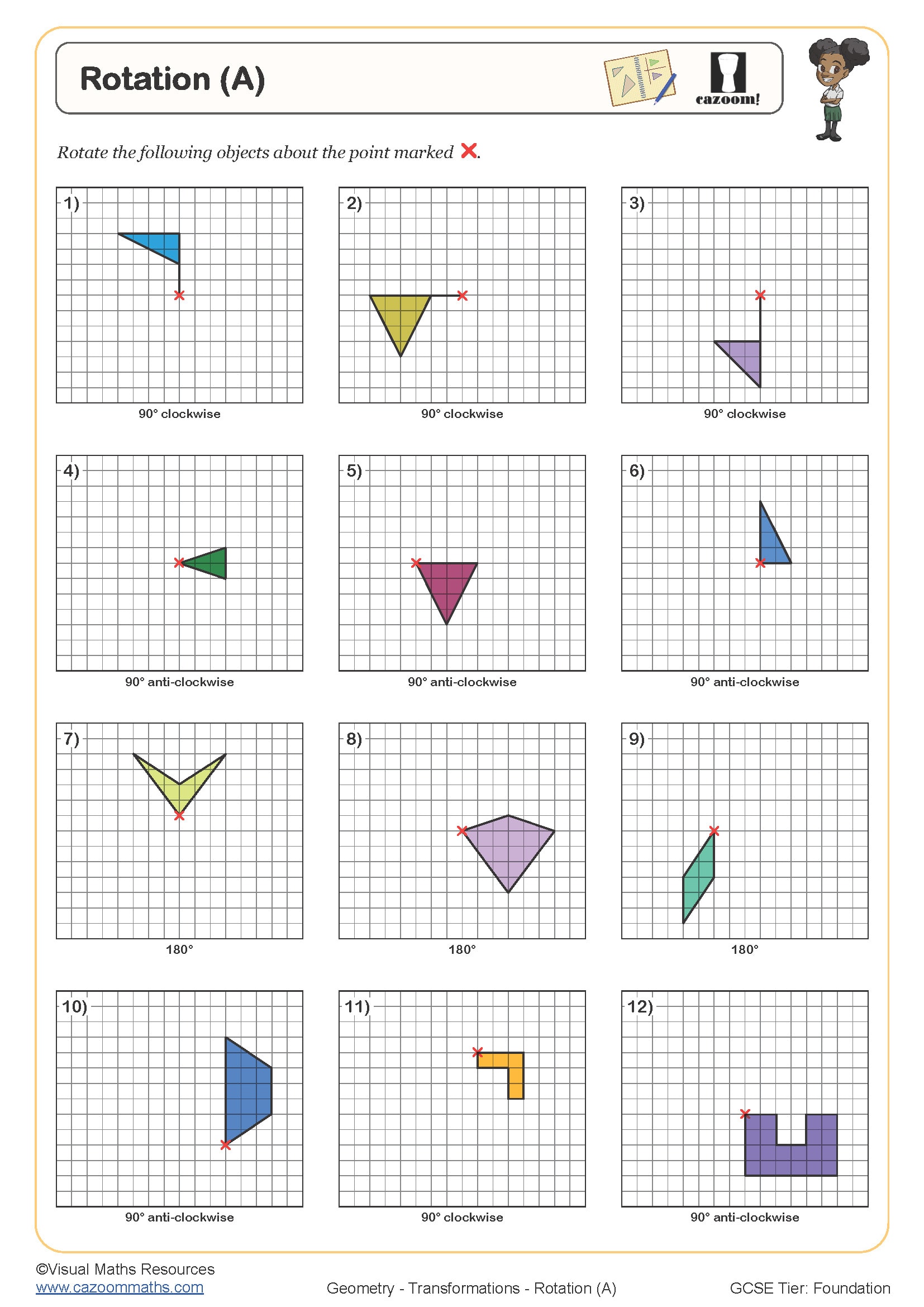 Year 7 Transformations Worksheets | PDF Printable Worksheets