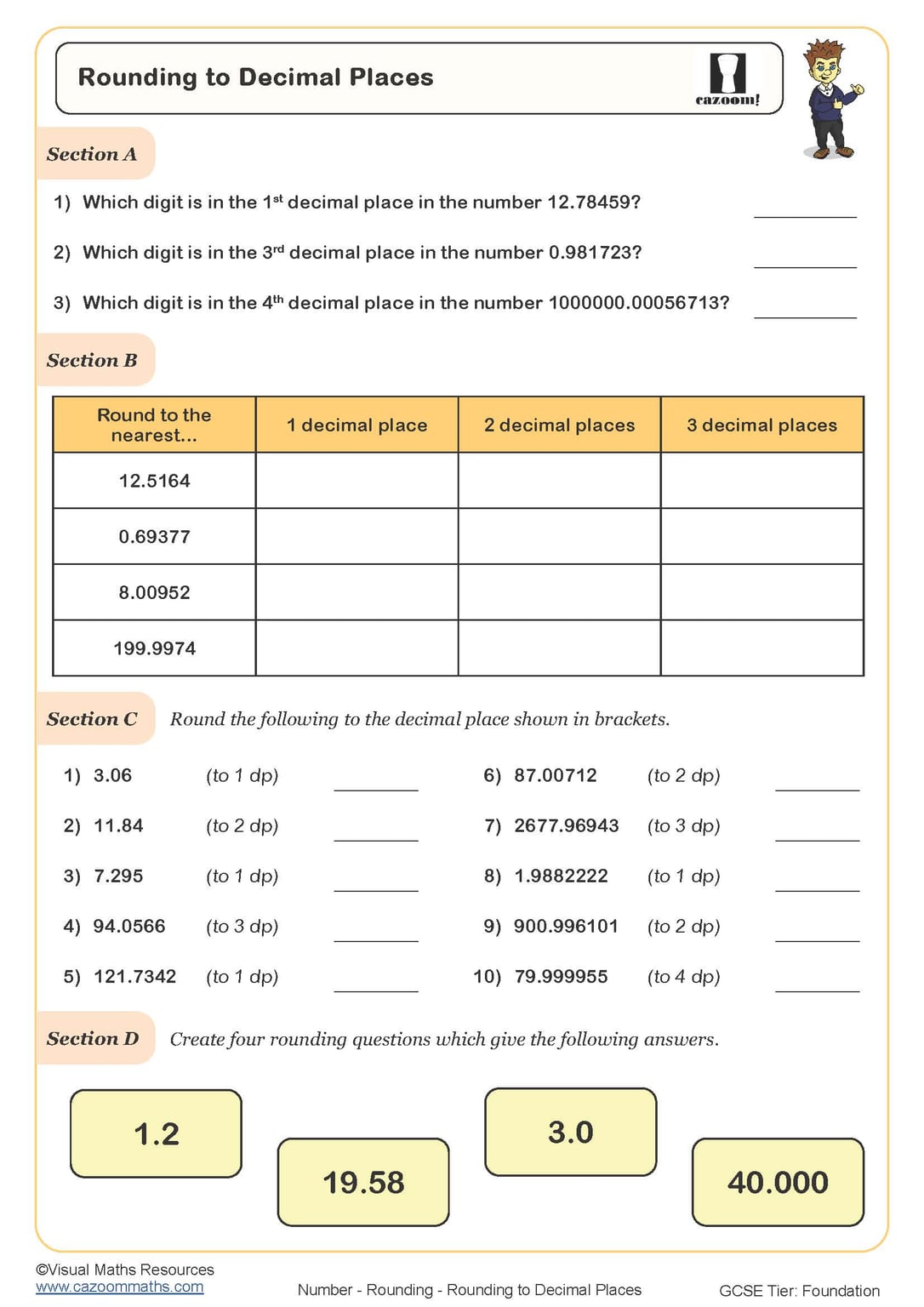 Rounding GCSE Questions | GCSE Revision Questions