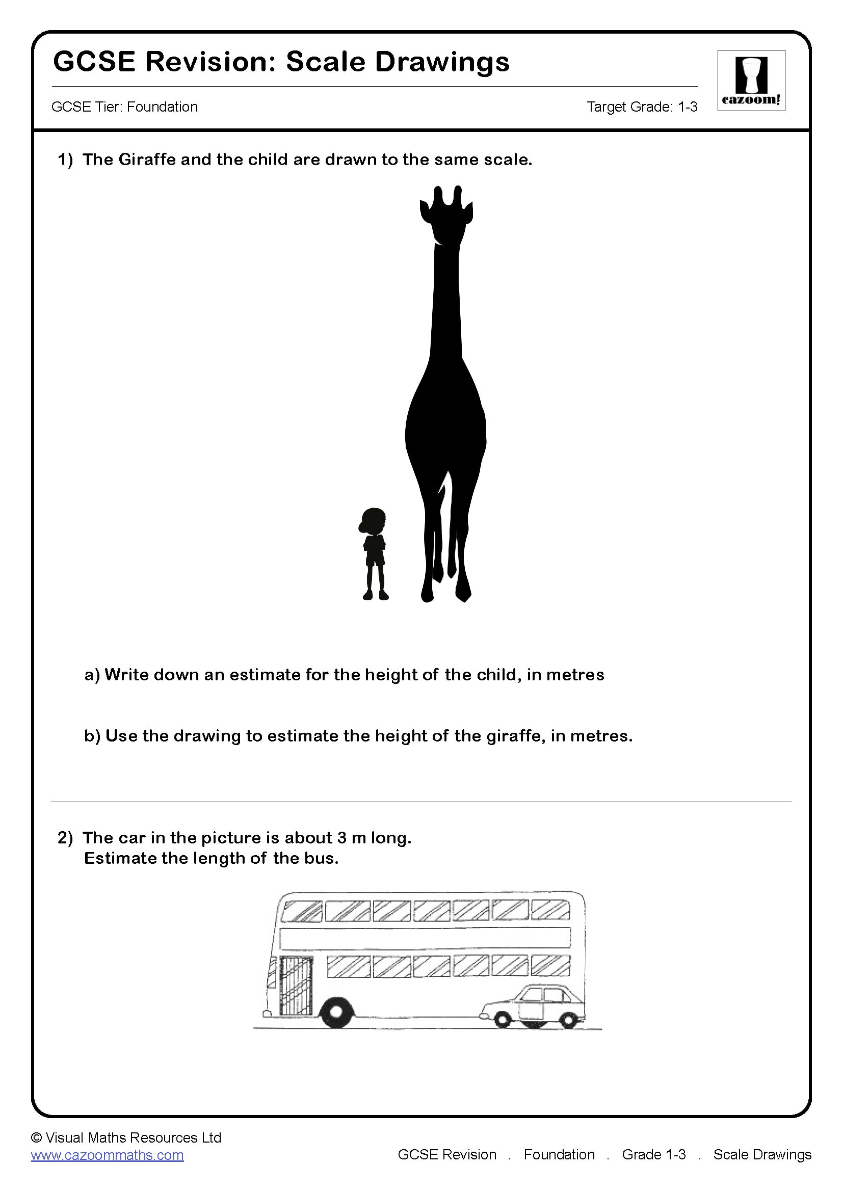 Scales and Scale Diagrams GCSE Questions | GCSE Revision Questions