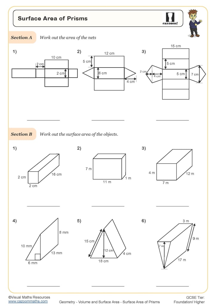 Surface Area of Cuboids GCSE Questions | GCSE Revision Questions