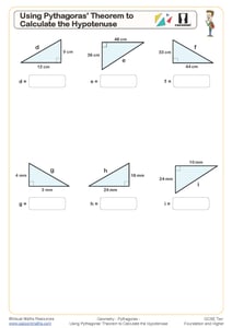 Using Pythagoras Theorem to Calculate Missing Lengths in Right Angled ...