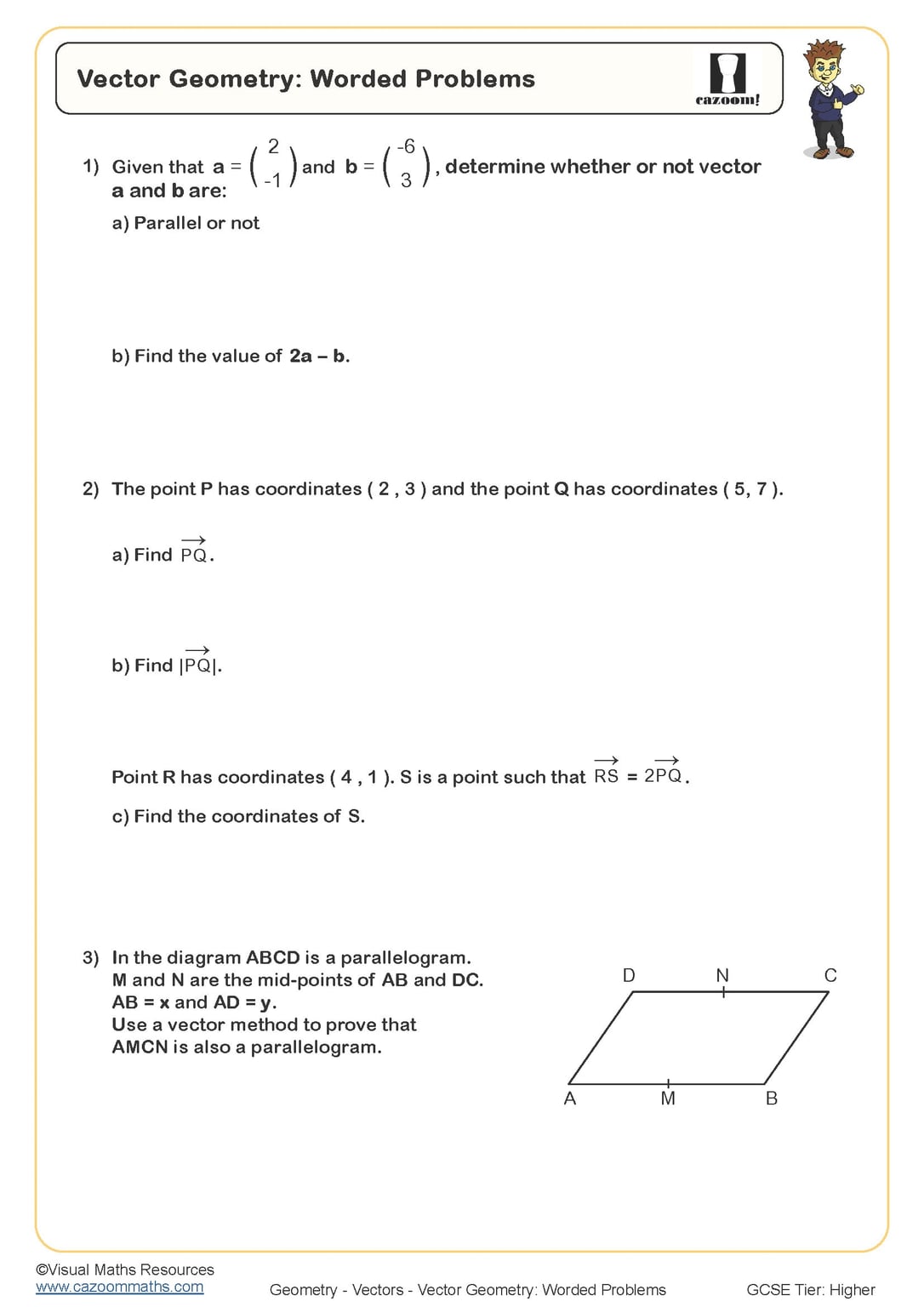Vectors CSE Questions | GCSE Revision Questions