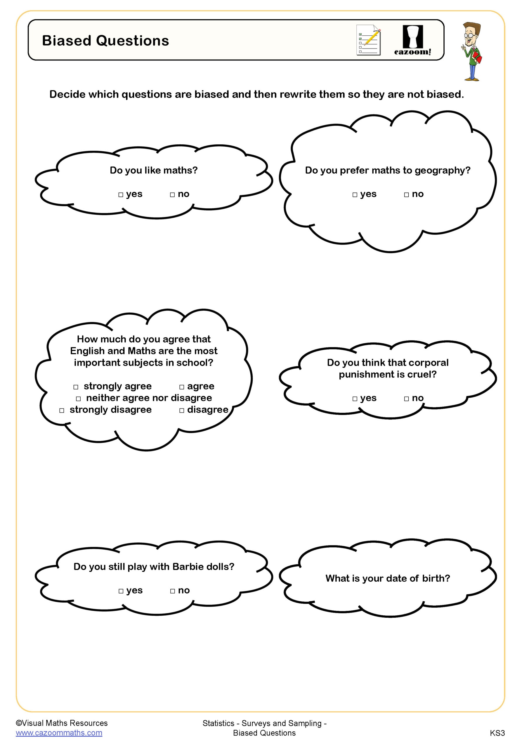 Stratified Sampling (A) Worksheet | Printable Maths Worksheets