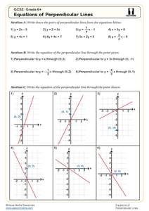 Equations of Parallel Lines Worksheet | Cazoom Maths Worksheets