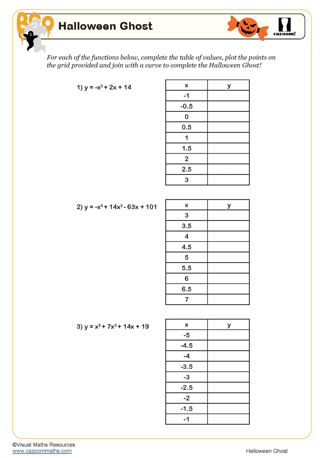 Halloween Bat Worksheet | Cazoom Maths Worksheets
