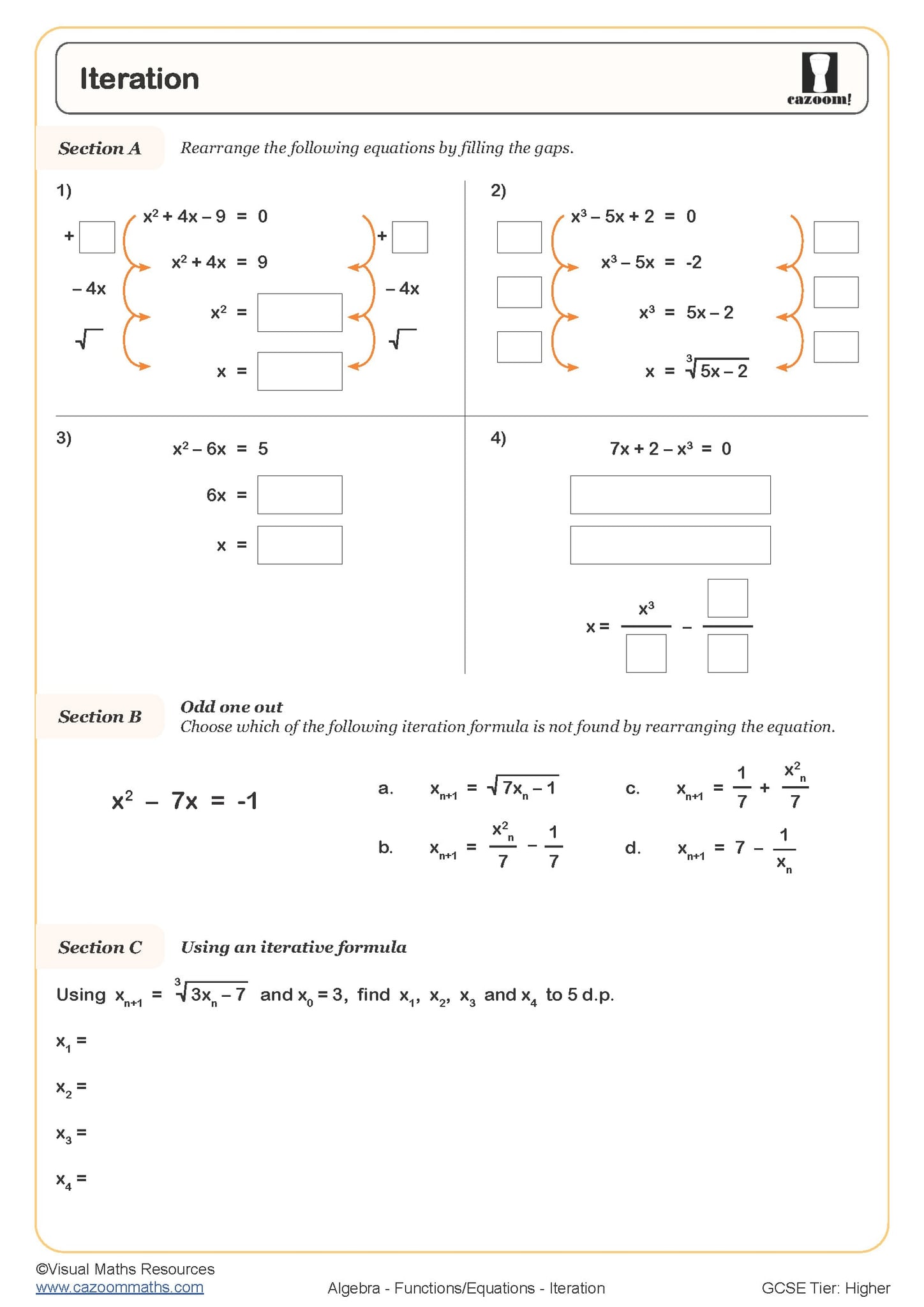 Iteration Worksheet | Fun and Engaging PDF Worksheets