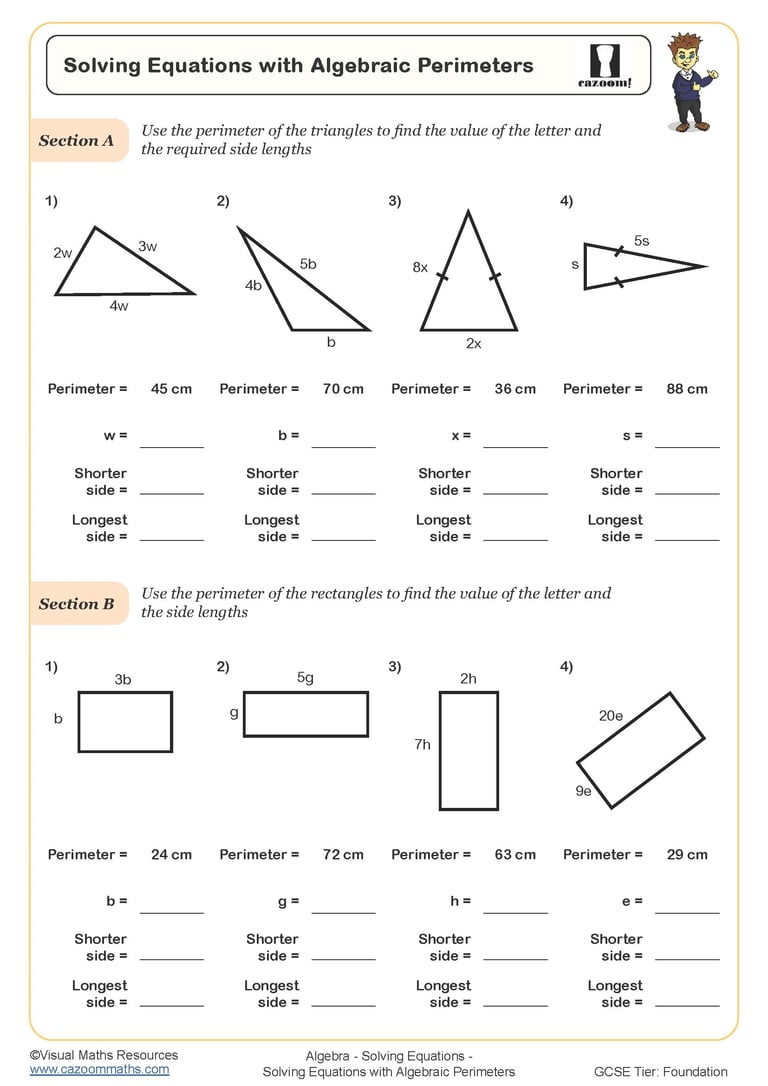Solving Inequalities (C) Worksheet | Cazoom Maths Worksheets