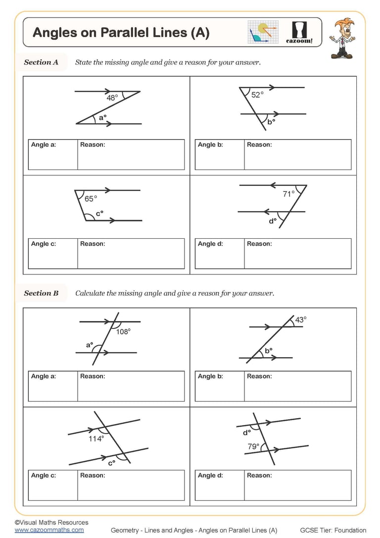 KS3 Maths Worksheets - Printable Maths Worksheets KS3 | Cazoom Maths