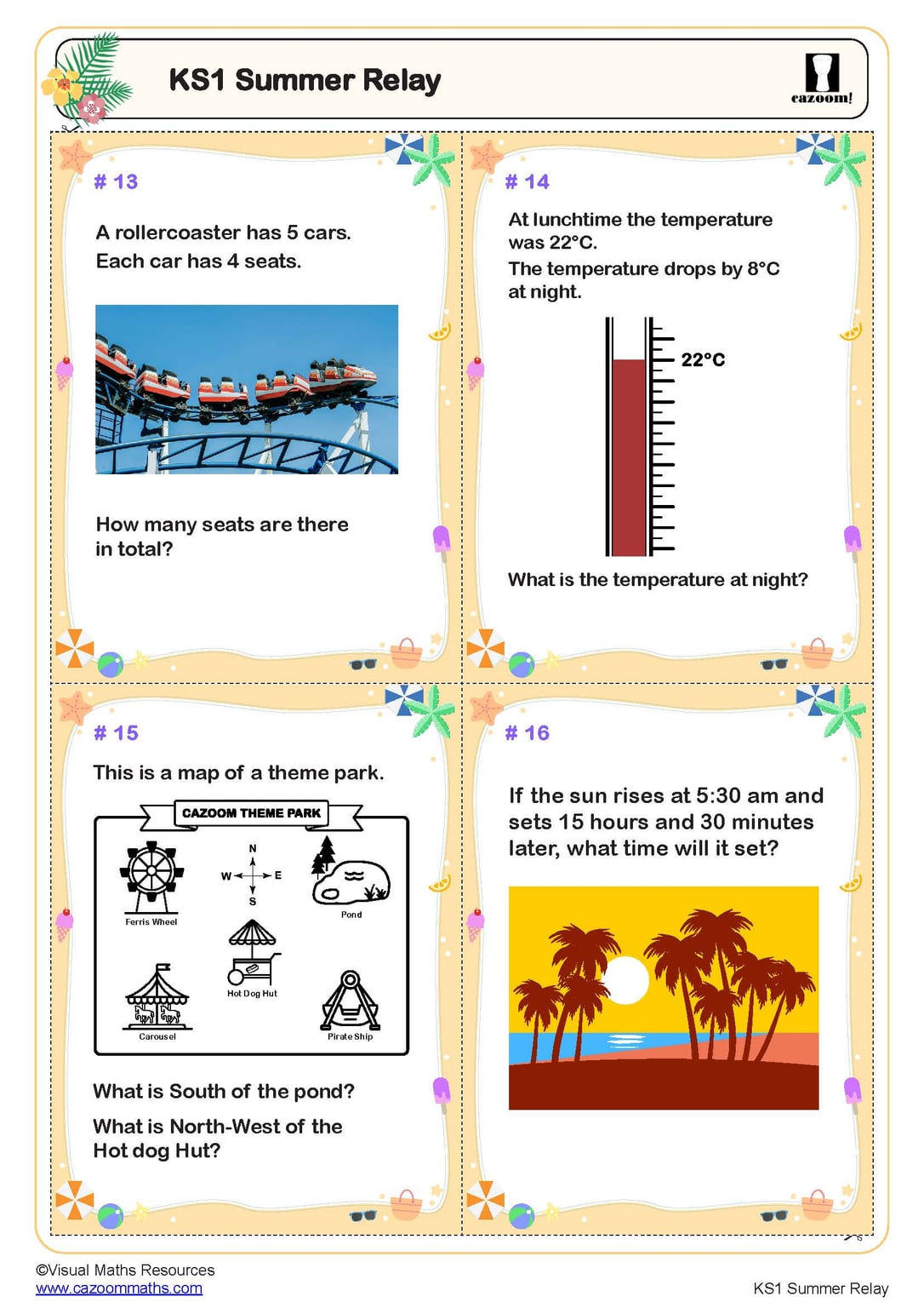 End of Summer Term Maths Activities - Printable Summer Activity Packs ...