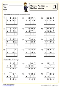 Column Vector Addition Free Worksheet | Fun and Engaging PDF Worksheets