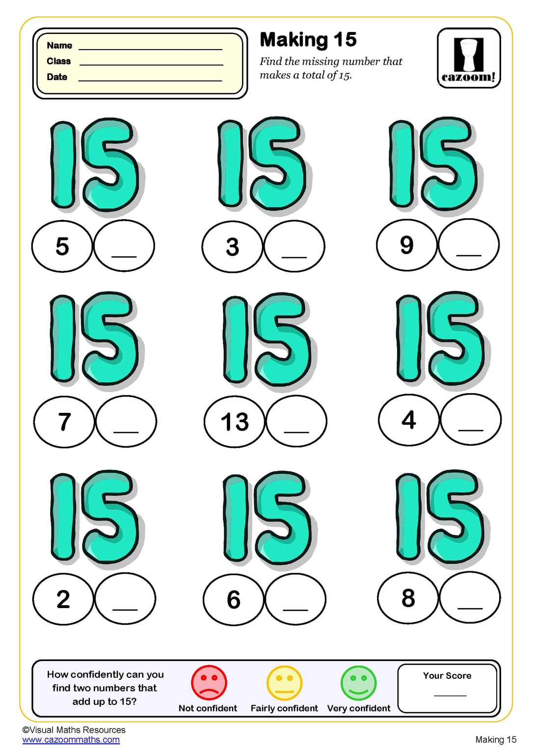 Making 10 Worksheet (Blanks) | PDF printable Addition Worksheets