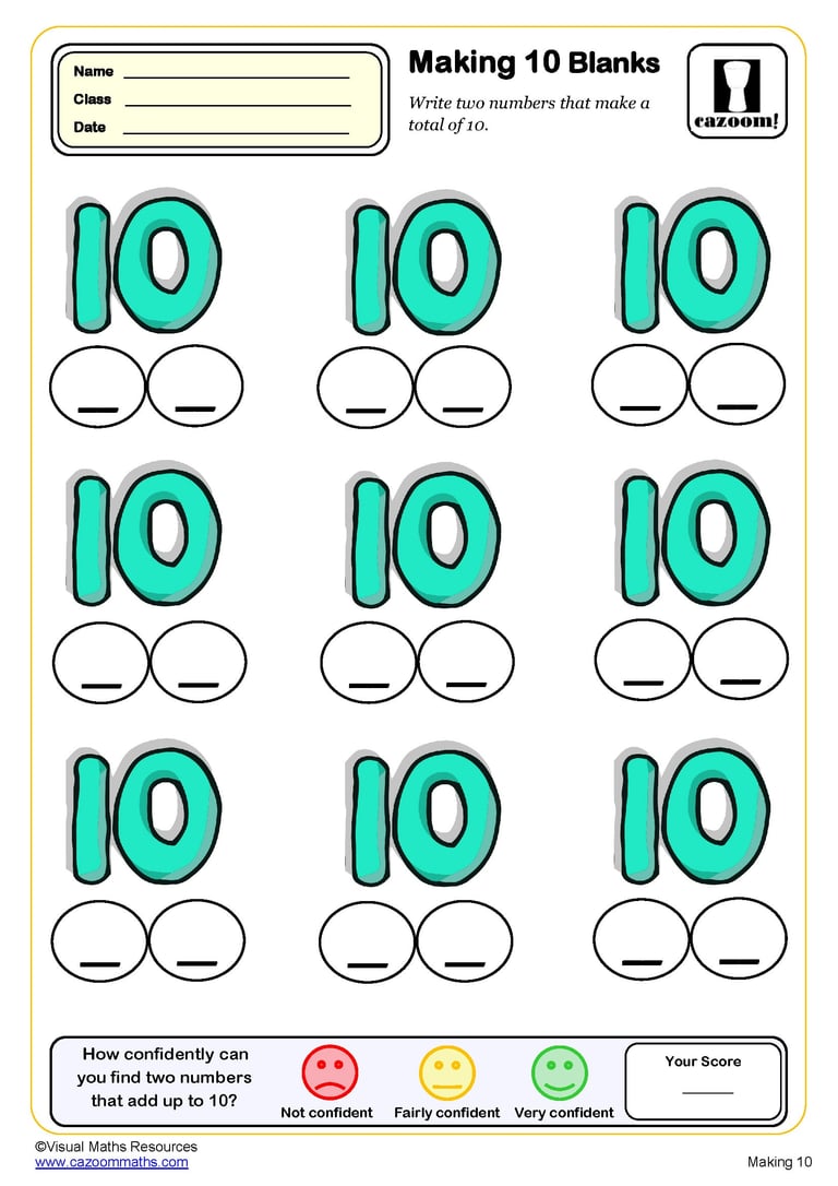 Making 15 Worksheet | PDF printable Addition Worksheets