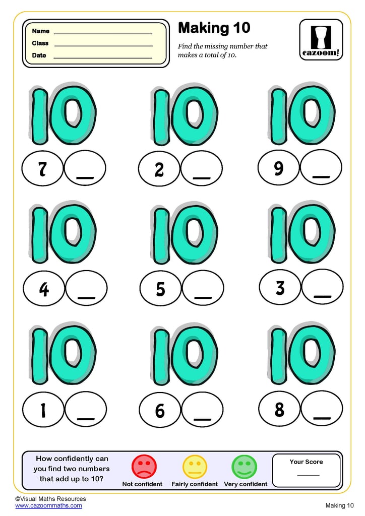 Making 9 Worksheet | Key Stage 1 PDF Addition Worksheets