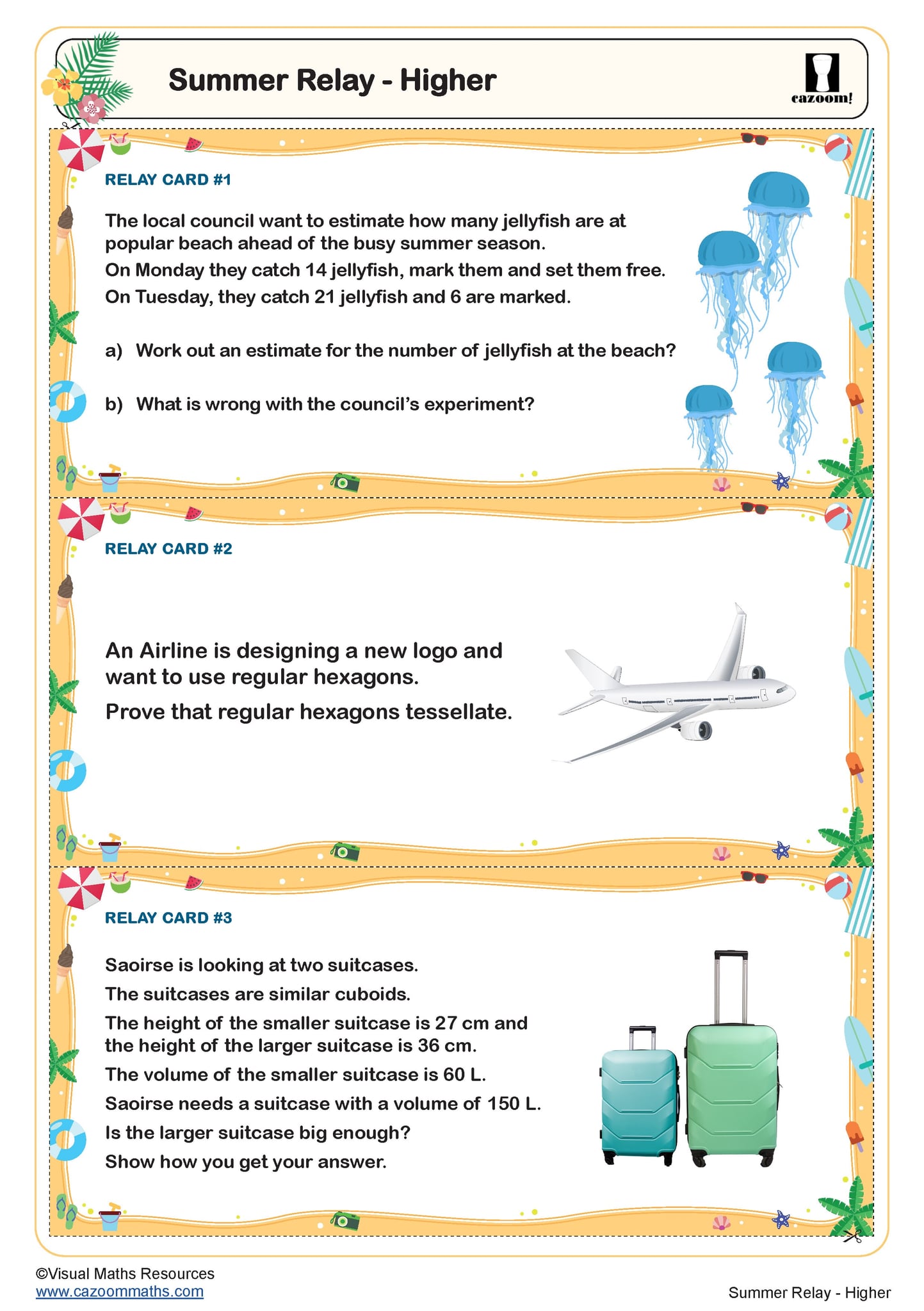 End of Summer Term Maths Activities - Printable Summer Activity Packs ...