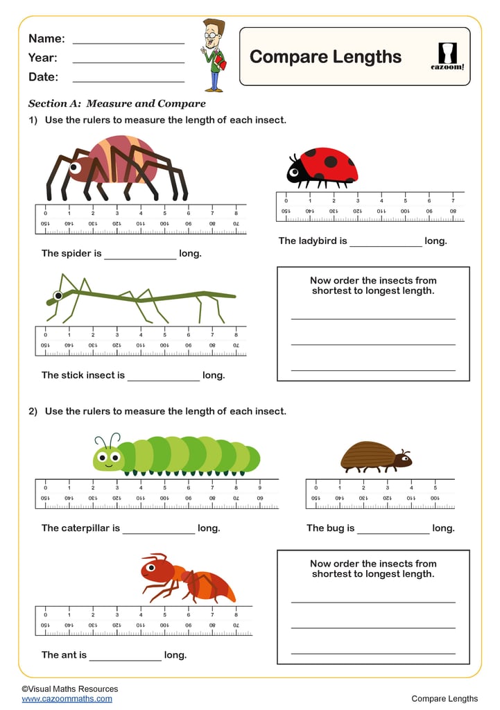 Compare Intervals of Time Worksheet | Key Stage 1 PDF Measurement ...
