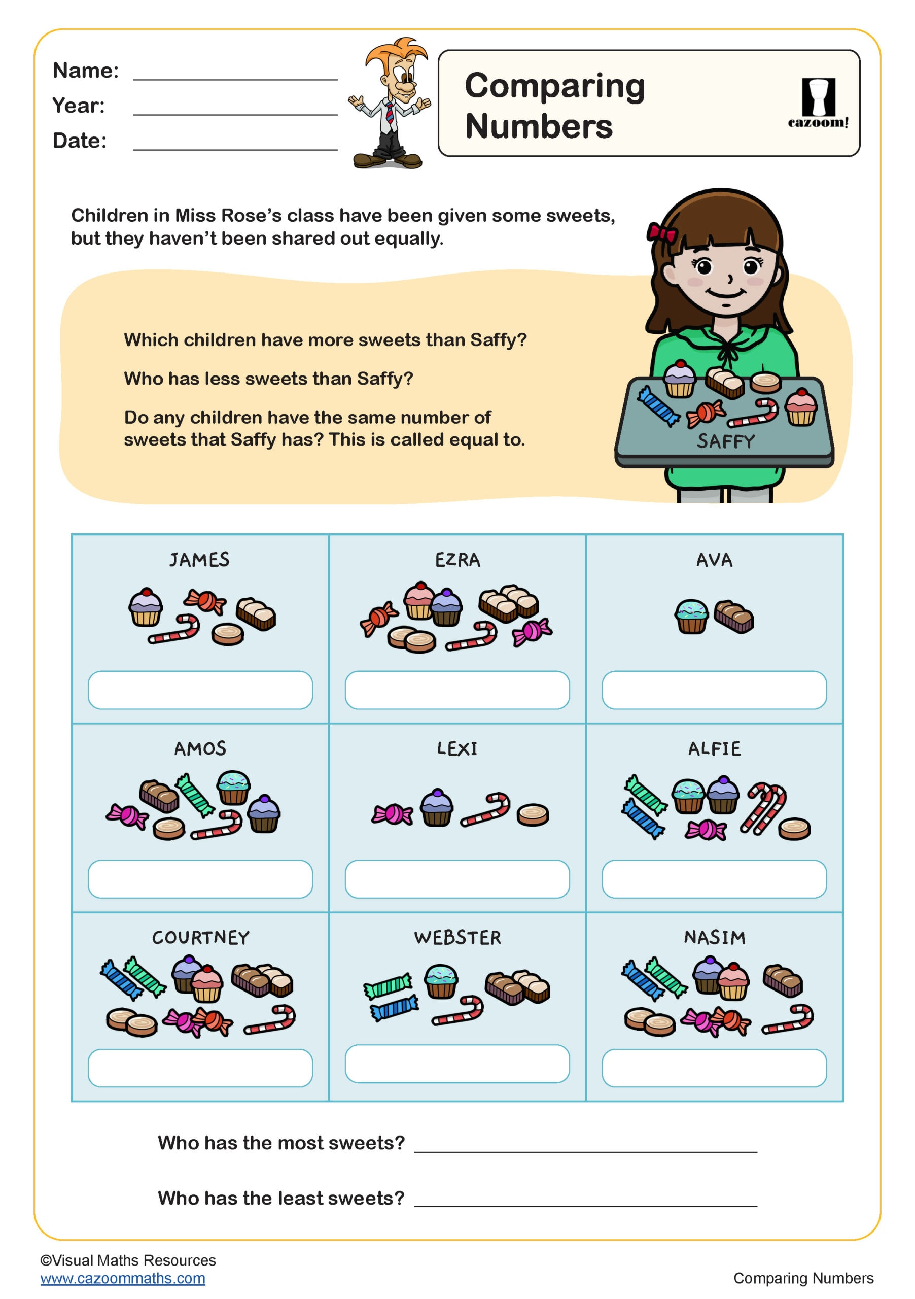 Comparing Numbers Worksheet Fun And Engaging Year 1 PDF Worksheets comparing-numbers-worksheet-fun-and-engaging-year-1-pdf-worksheets