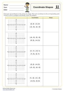 Coordinate Shapes (with clues) Worksheet | Fun and Engaging Year 6 PDF ...