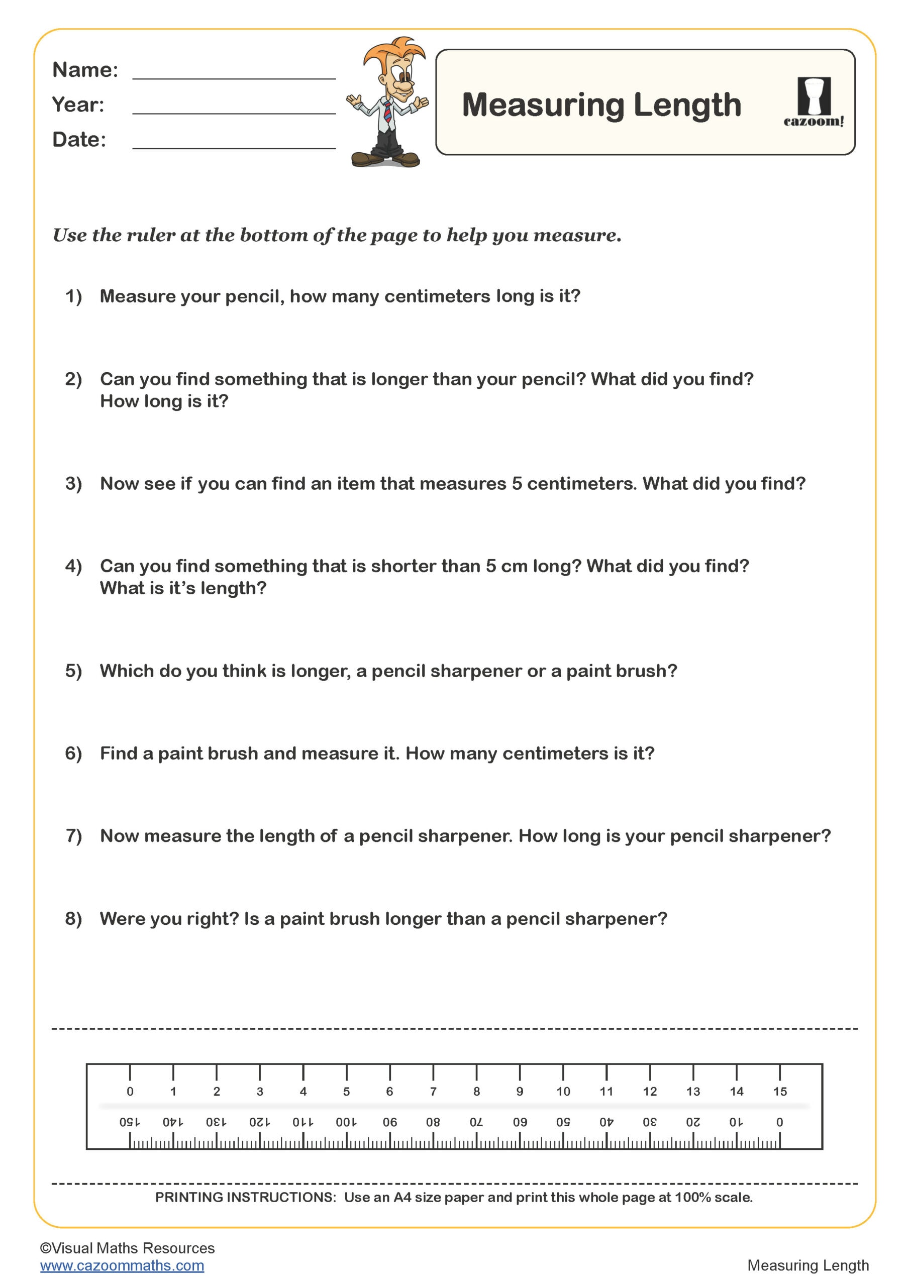 Measuring Perimeter in Centimetres Worksheet | Fun and Engaging Year 3 ...
