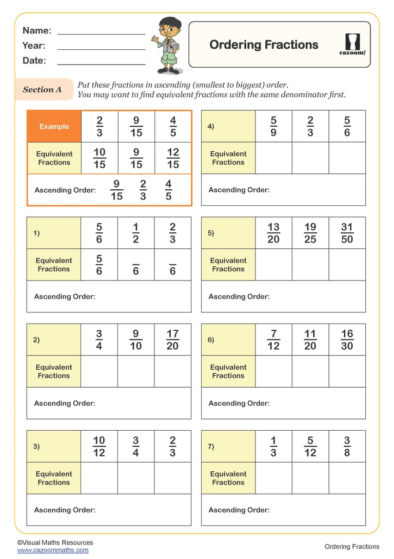 Ordering Decimals Maze Worksheet | Key Stage 2 PDF Number Worksheets