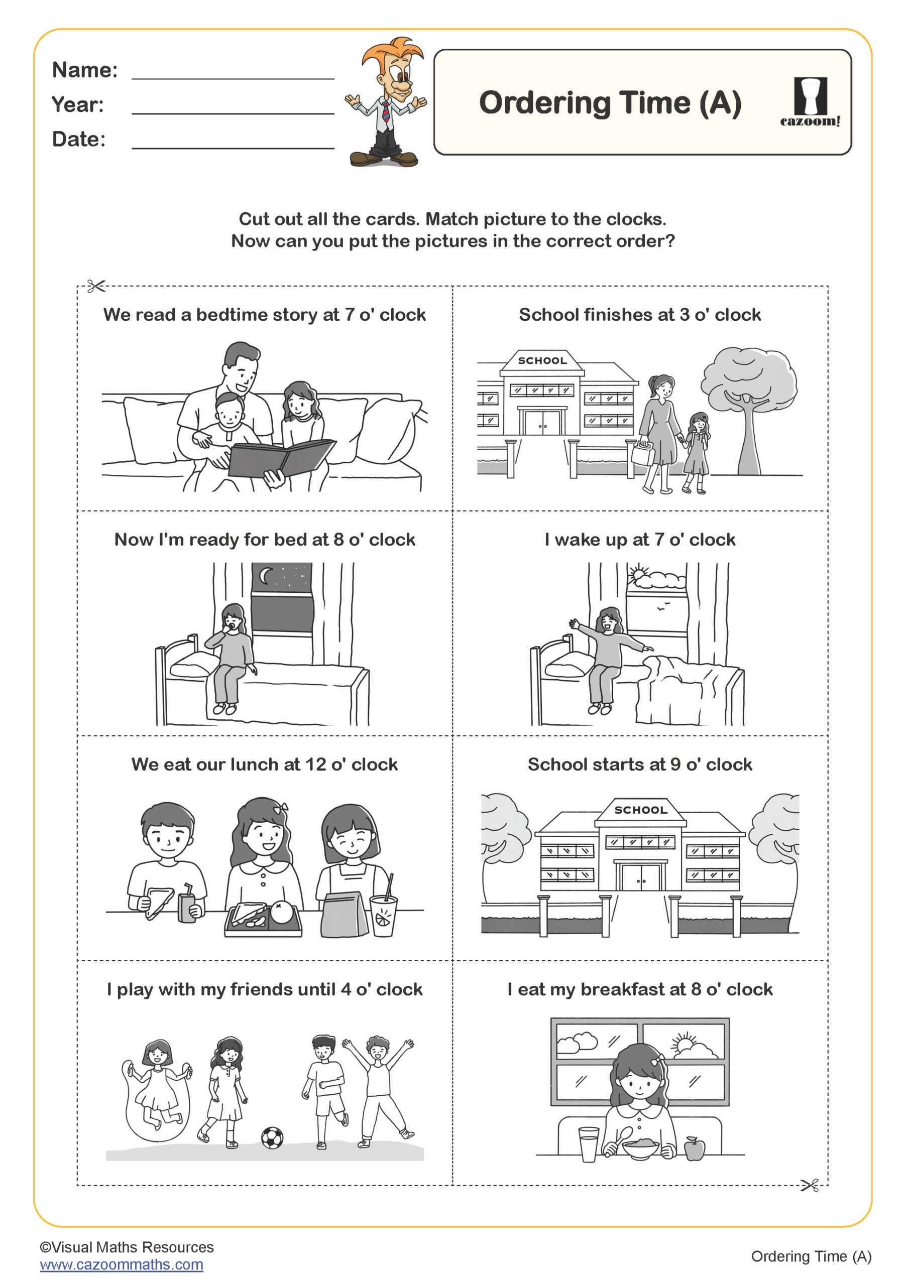 Year 1 Time Worksheets | PDF Printable Worksheets