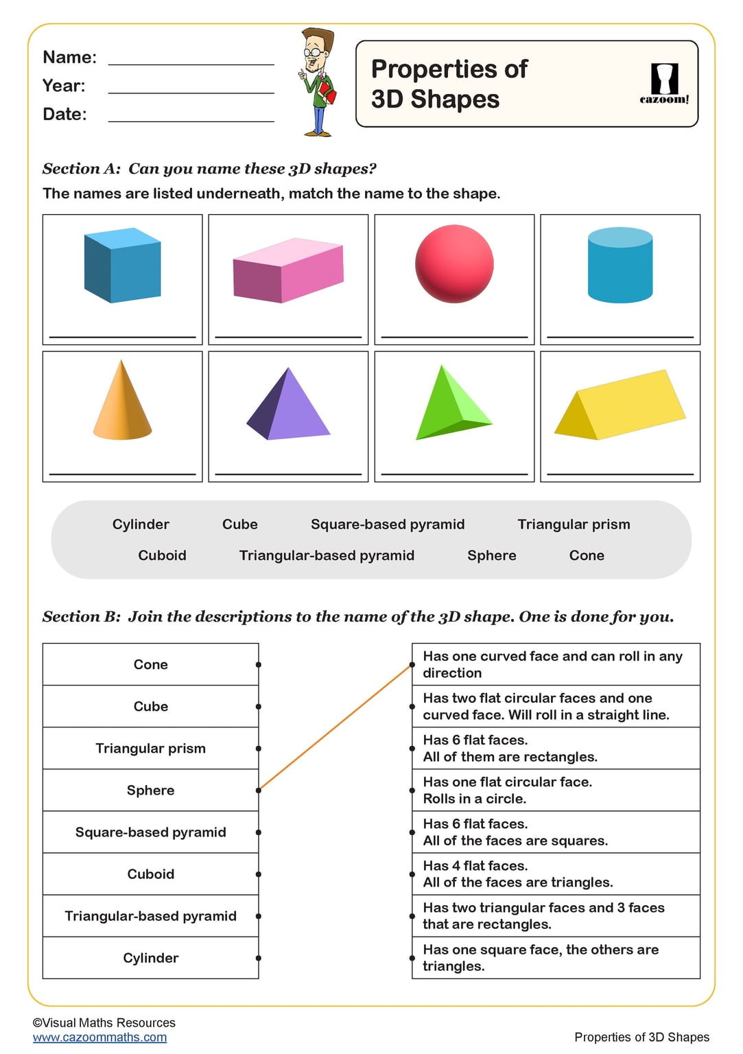 Properties of Quadrilaterals (A) Worksheet | Key Stage 2 PDF Geometry ...