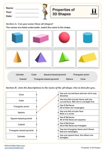 Properties of Quadrilaterals (B) Worksheet | PDF printable Geometry ...