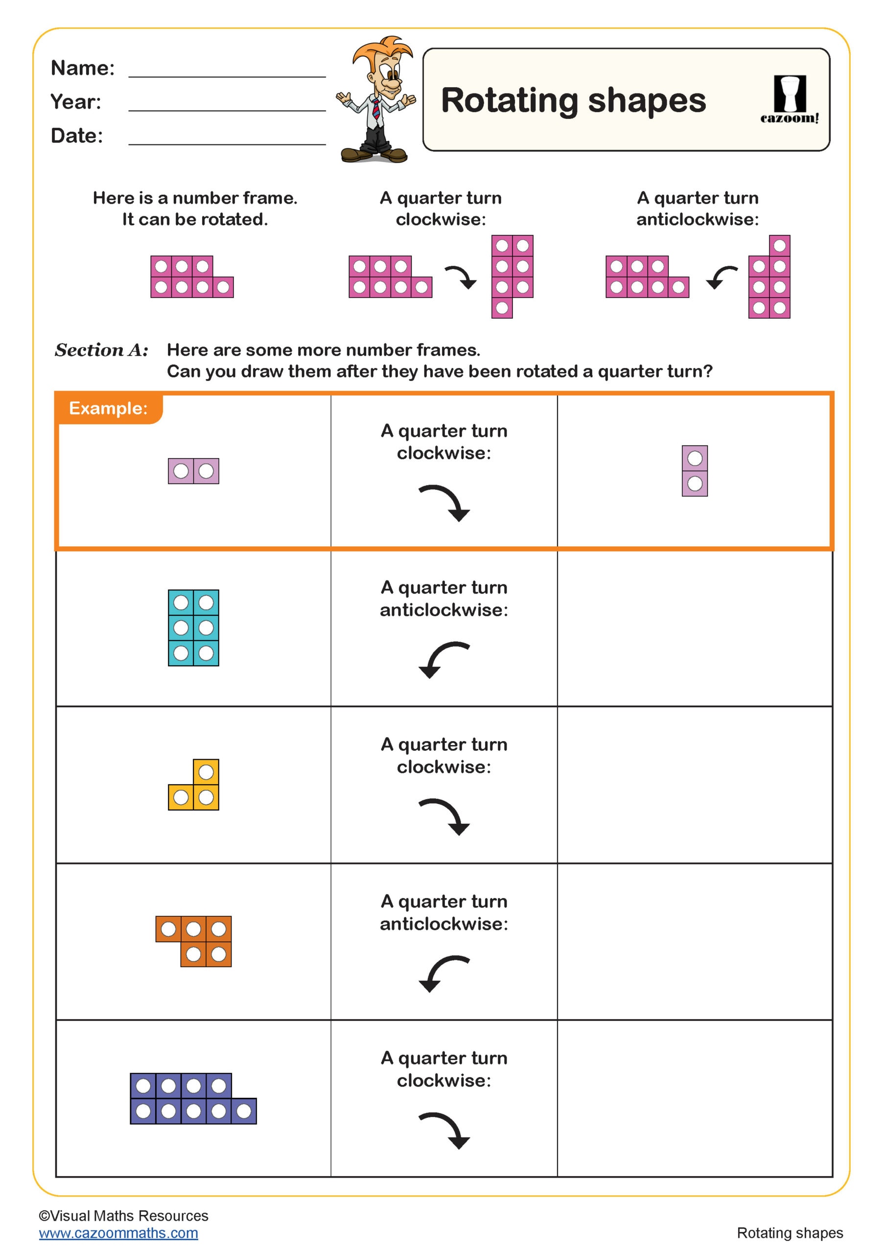 Position and Direction Worksheets - Printable Maths Direction ...