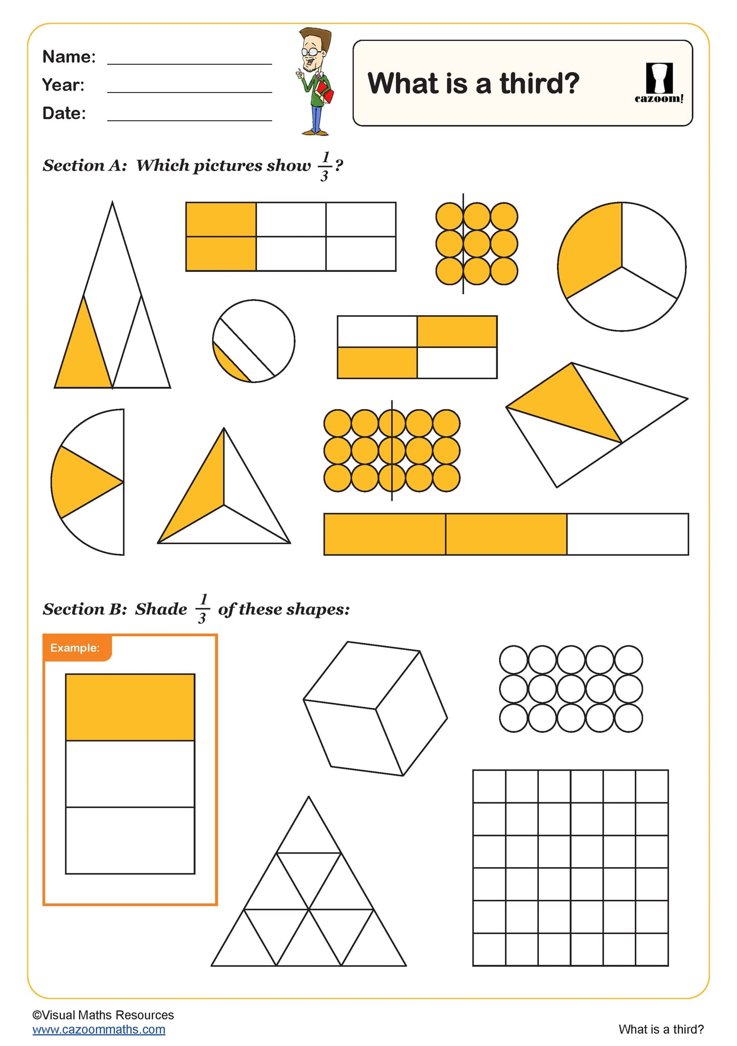 What is a Quarter Worksheet | Key Stage 1 PDF Number Worksheets