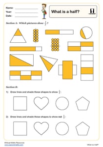 What is a Quarter Worksheet | Key Stage 1 PDF Number Worksheets