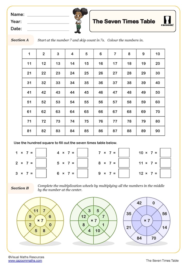 The Six Times Table Worksheet | Fun and Engaging Year 4 PDF Worksheets