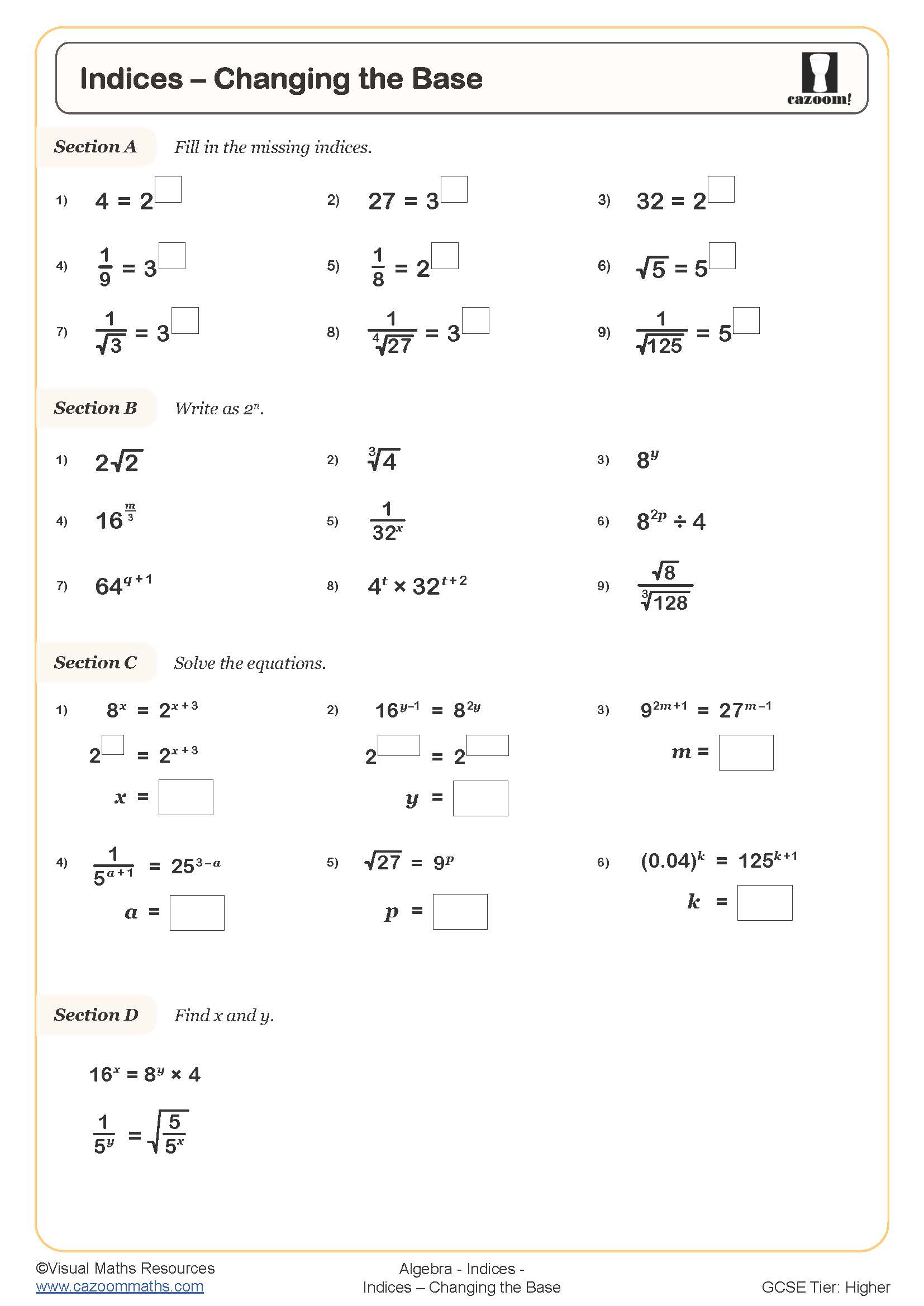 Laws of Indices for Maths: Simplified Rules with Clear Examples