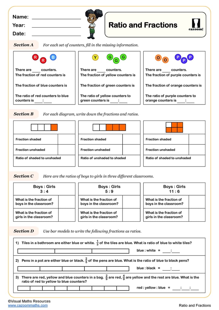 Ratio Reasoning Problems (B) Worksheet | Fun and Engaging Year 6 PDF ...